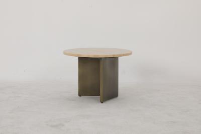 China Customizable Stainless Steel End Table Natural Marble Top 2 Piece MOQ for sale