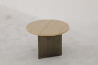 China Customizable Stainless Steel End Table Natural Marble Top 2 Piece MOQ for sale