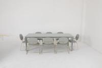 China Ceramic Top Dining Room Tables With Customized Metal Steel Base for sale