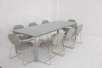 China Ceramic Top Dining Room Tables With Customized Metal Steel Base for sale