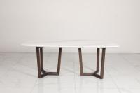 China Modern Natural Marble Top Dining Table For Stylish And Customizable Dining for sale