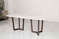 China Modern Natural Marble Top Dining Table For Stylish And Customizable Dining for sale