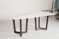 China Modern Natural Marble Top Dining Table For Stylish And Customizable Dining for sale
