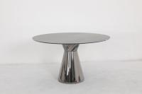 China Stainless Steel Base Dining Table with Natural Marble Top Customizable 4 Seats for sale