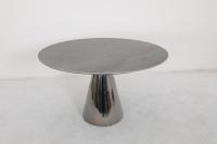China Stainless Steel Base Dining Table with Natural Marble Top Customizable 4 Seats for sale