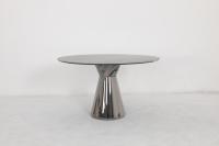 China Stainless Steel Base Dining Table with Natural Marble Top Customizable 4 Seats for sale