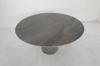 China Stainless Steel Base Dining Table with Natural Marble Top Customizable 4 Seats for sale
