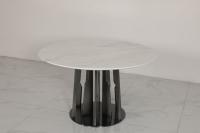 China Customizable Stainless Steel Base Marble Dining Table for Hotel Restaurant 2pcs MOQ for sale