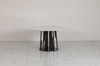 China Customizable Stainless Steel Base Marble Dining Table for Hotel Restaurant 2pcs MOQ for sale