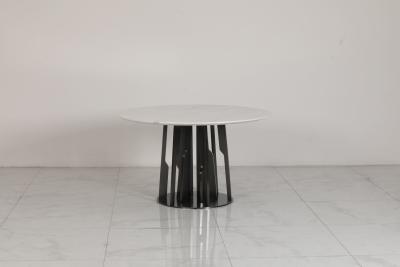 China Customizable Stainless Steel Base Marble Dining Table for Hotel Restaurant 2pcs MOQ for sale