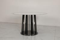 China Customizable Stainless Steel Base Marble Dining Table for Hotel Restaurant 2pcs MOQ for sale