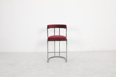 China Modern Fabric Dining Chair 1 Seater with Silver or Bronze Studs Rubberwood Legs for sale