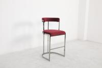 China Modern Fabric Dining Chair 1 Seater with Silver or Bronze Studs Rubberwood Legs for sale