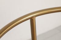 China Stainless Steel Bar Chair with Leather Seat High Backrest Custom Wood Color for sale
