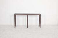 China MSJ Customizable Console Table Stainless Steel Base Oak MDF Top Living Room Furniture for sale