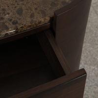 China Modern Customized Console Table with Natural Marble Top and Solid Oak Drawers for sale