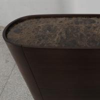 China Modern Customized Console Table with Natural Marble Top and Solid Oak Drawers for sale