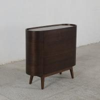 China Modern Customized Console Table with Natural Marble Top and Solid Oak Drawers for sale