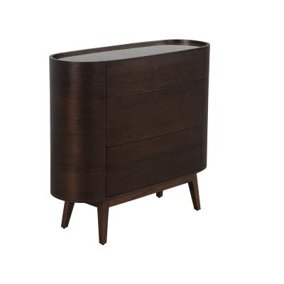 China Oak Marble Top Console Table 950x350x850mm with Two Drawers for sale
