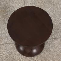 China Oak Veneer End Table Dia 340mm Matt Finish for Living Room Hotel Use for sale
