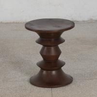 China Oak Veneer End Table Dia 340mm Matt Finish for Living Room Hotel Use for sale