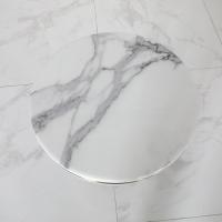 China Stainless Steel Marble Side Table Dia 500mm 550mm Matt Gold Living Room for sale