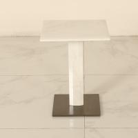 China Square Stainless Steel Marble Side Table 400x400x500mm Matt Gold for sale