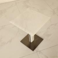 China Square Stainless Steel Marble Side Table 400x400x500mm Matt Gold for sale
