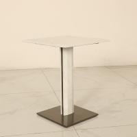 China Square Stainless Steel Marble Side Table 400x400x500mm Matt Gold for sale