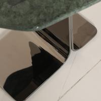 China Custom Stainless Steel Marble Side Table 500x400x460mm Matt Gold Hotel Furniture for sale