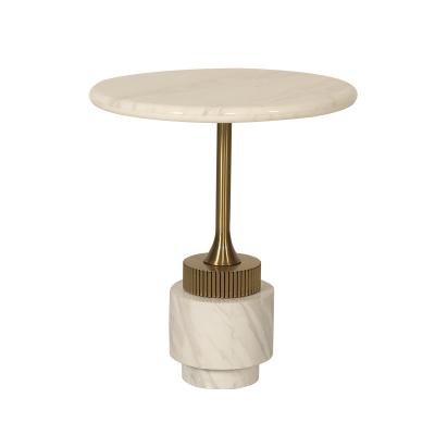 China Artificial Marble Top Stainless Side Table For Bed Room for sale