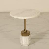 China Artificial Marble Top Stainless Side Table For Bed Room for sale