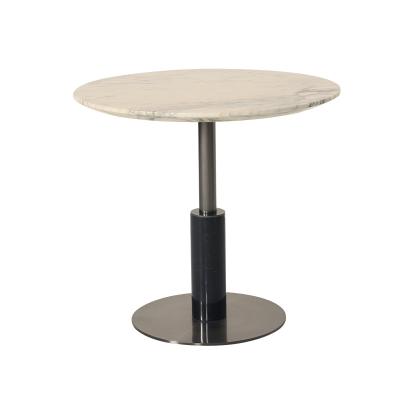 China Matt Gold Stainless Steel Side Table 500x550mm Customizable Top for sale