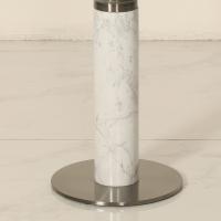China Satin Finish Natural Marble Top Stainless Steel End Table 500x550mm for sale