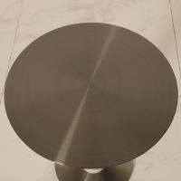 China Satin Finish Natural Marble Top Stainless Steel End Table 500x550mm for sale