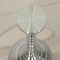 China Minimalist Tempered Glass Top Stainless Steel End Table 500x550mm for sale