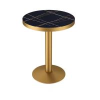 China Modern Hotel Dining Table with Natural Marble Top Customizable Finish for sale