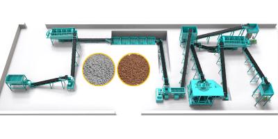 China 1-10T/H Double Roller Granulator NPK Compound Fertilizer Production Line for Dry Chemical Powder for sale