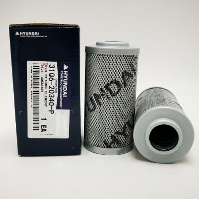 China Excavator Hydraulic Filter 99% Filtration Efficiency -40°C to 100°C Stainless Steel for sale