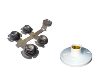 China Custom Dual Shot Injection Molded Lamp Holder Thermal Resistant Plastic Molding 250°C for sale