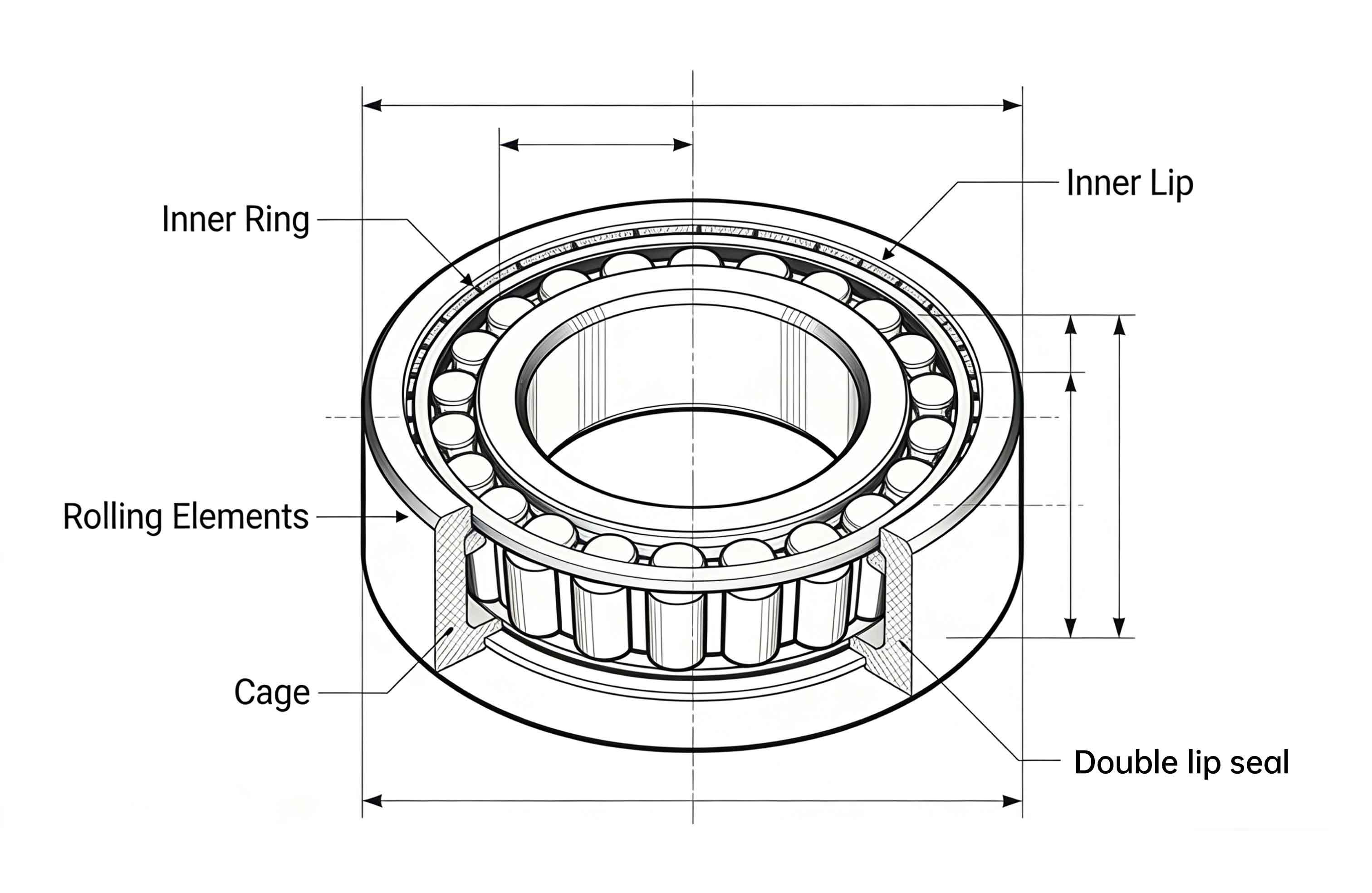 sealed construction machinery bearings for dust and moisture protection