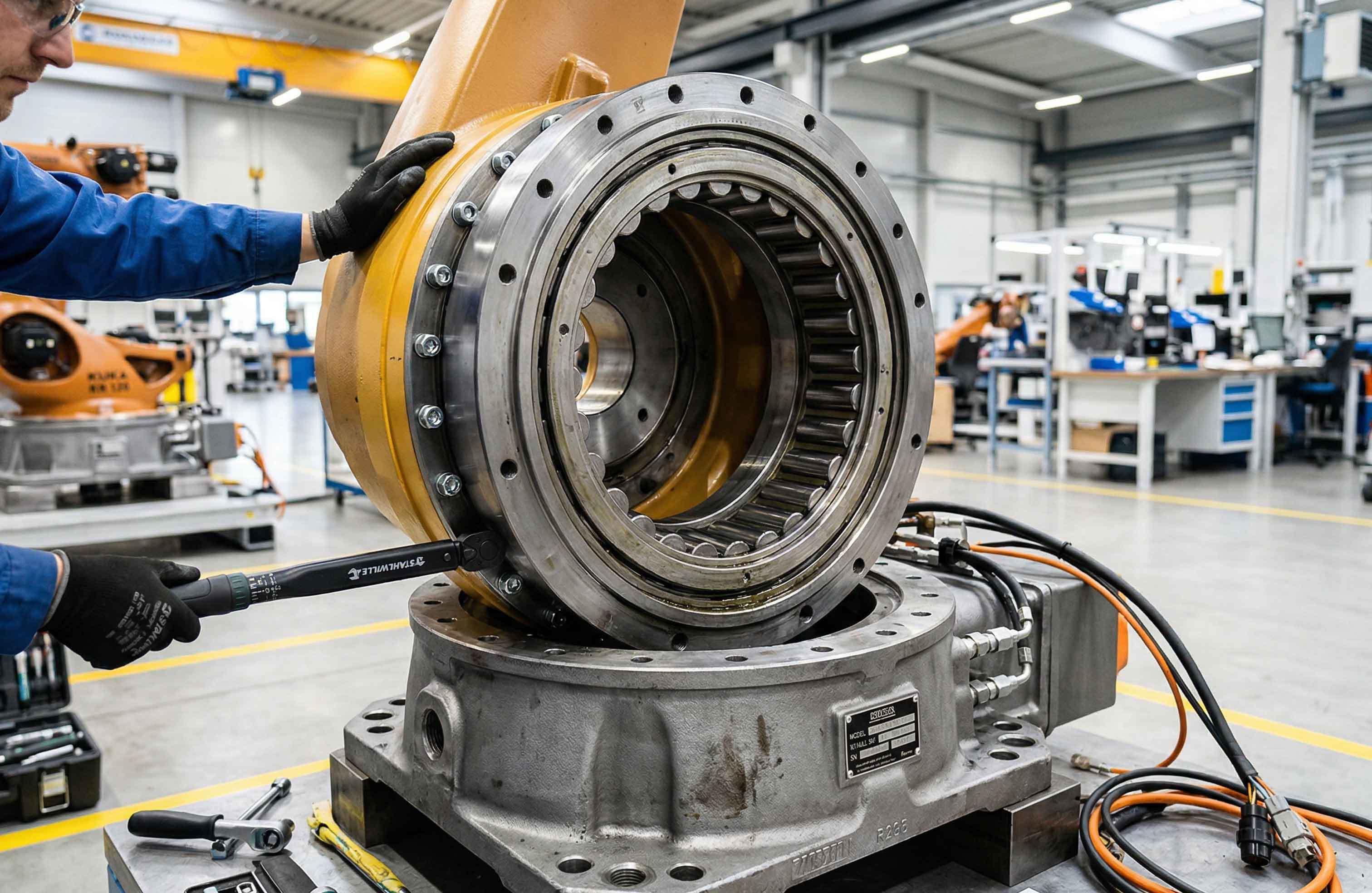 Integrated Assembly of the Waist Joint Bearing and Gearbox for a 6-Axis Robot