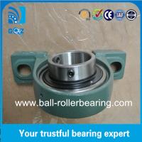 China Green 40mm Pillow Block Bearing Low Friction Chrome Steel With Cast Iron Housing for sale