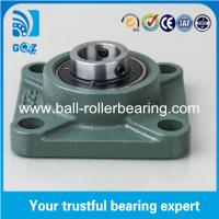 China Green 40mm Pillow Block Bearing Low Friction Chrome Steel With Cast Iron Housing for sale