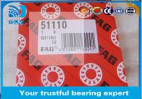 China Open Shaft Washer Stainless Steel Thrust Ball Bearing 51110 Low Noise 50 X 70 X 31 mm for sale