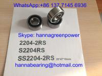 China SS2204-2RS / S2204RS / 2204- TVH Stainless Steel Self - aligning Ball Bearing with Rubber Seal , 20*47*18mm for sale