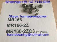 China MR166ZZ / MR166-2ZC3 / MR166Z Deep Groove Ball Bearings with Metal Shields , 6*16*5mm for sale