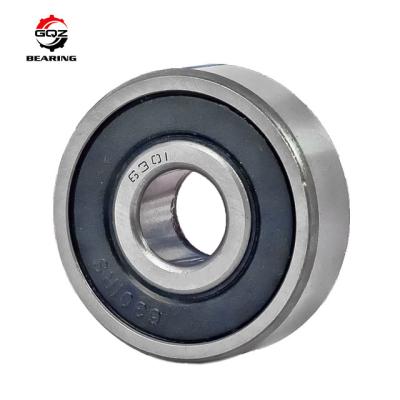 China Chrome Steel Rings Ceramic Hybrid Ball Bearing 12mm Height Long Durability 6301 for sale