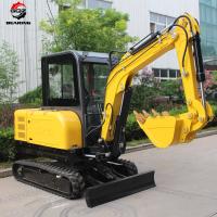 China Chinese R350 Mini Excavator Small Digger Kubota Engine Excavator Micro Digging Machine Mini Digger With Cabin for sale