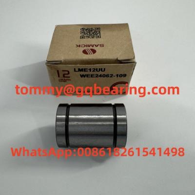 China Steel Samick LME12UU WEE24062-109 Resin Cage Linear Ball Bearing LME12-A Linear Bushing for sale